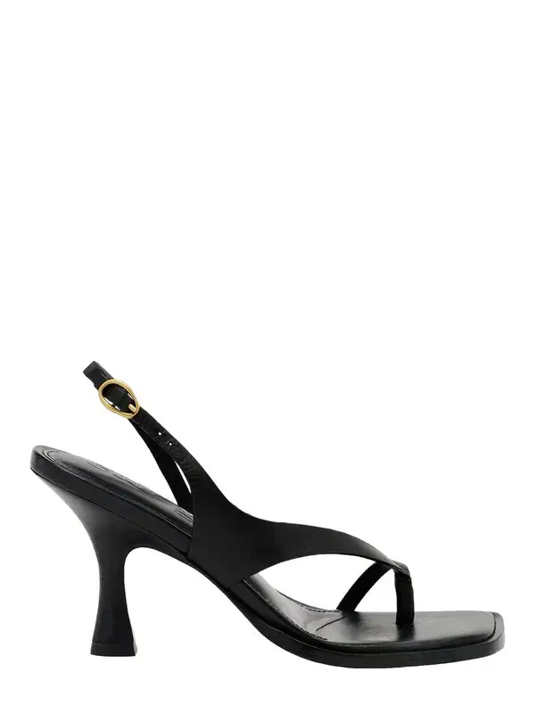 Cult Gaia Paxton Square-toe Heeled Sandals - Black