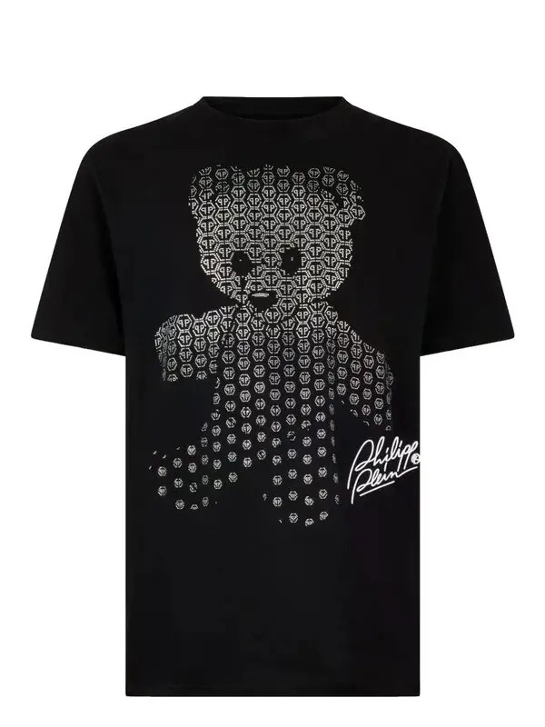 Philipp Plein Rhinestone-teddy T-shirt - Black