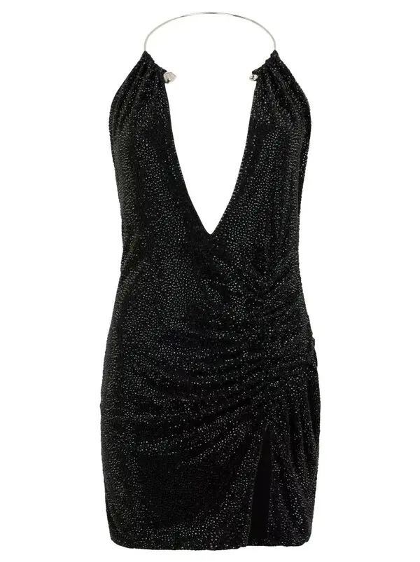 Philipp Plein Bare-back Mini Dress - Black
