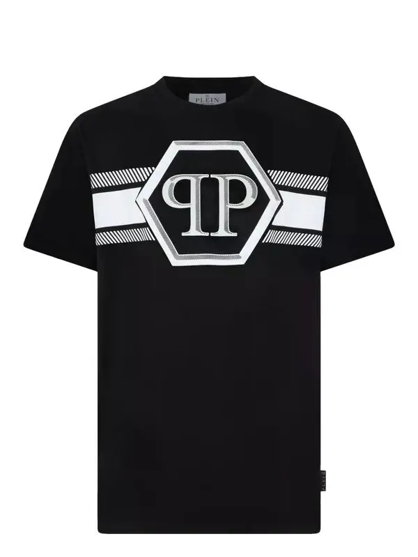 Philipp Plein Hexagon-print T-shirt - Black