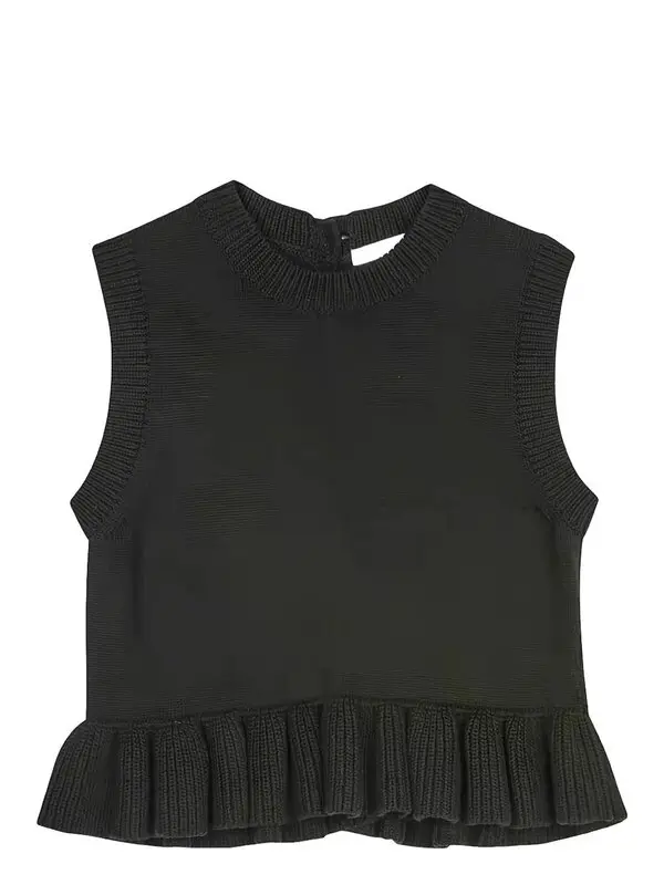 Cecilie Bahnsen Billie Ruffled Top - Black