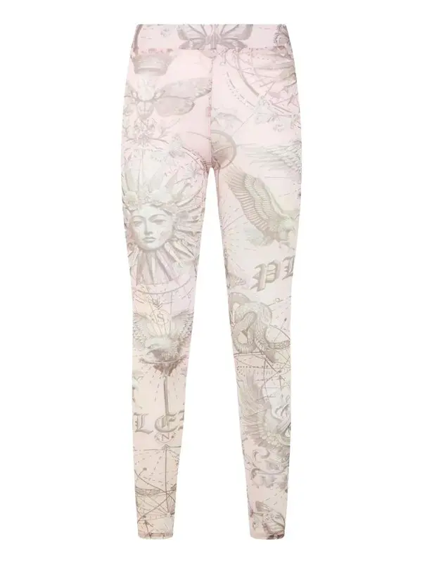 Philipp Plein Printed Leggings - Pink