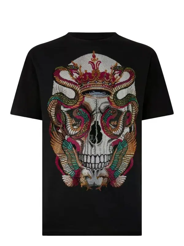 Philipp Plein Rhinestone-pattern T-shirt - Black