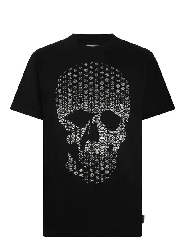 Philipp Plein Rhinestone-skull T-shirt - Black