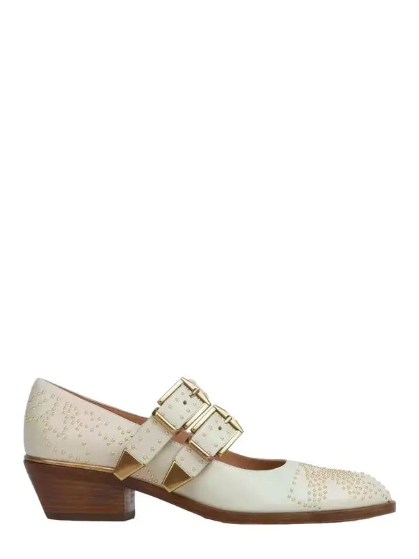 Chloé Susan Buckle-embellished Pumps - Neutrals