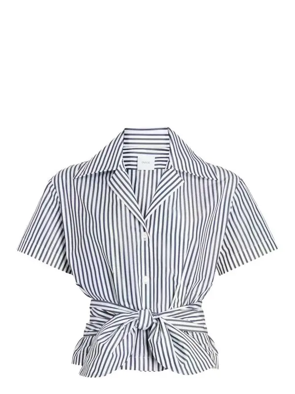 Patou Striped Knotted Shirt - White
