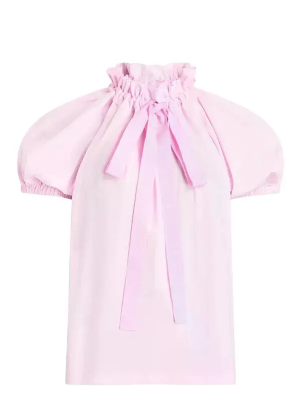 Patou Ruffled Tie-fastening Top - Pink