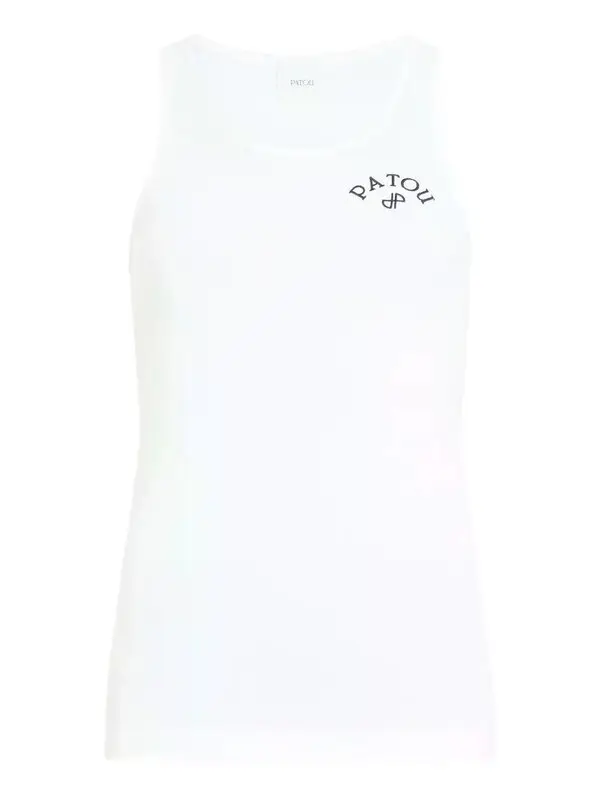 Patou Logo-print Tank Top - White