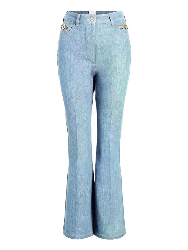 Patou Flared Jeans With Gold-tone Hardware - Blue