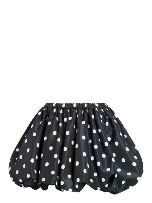 Patou Polka-dot Mini A-line Skirt - Black