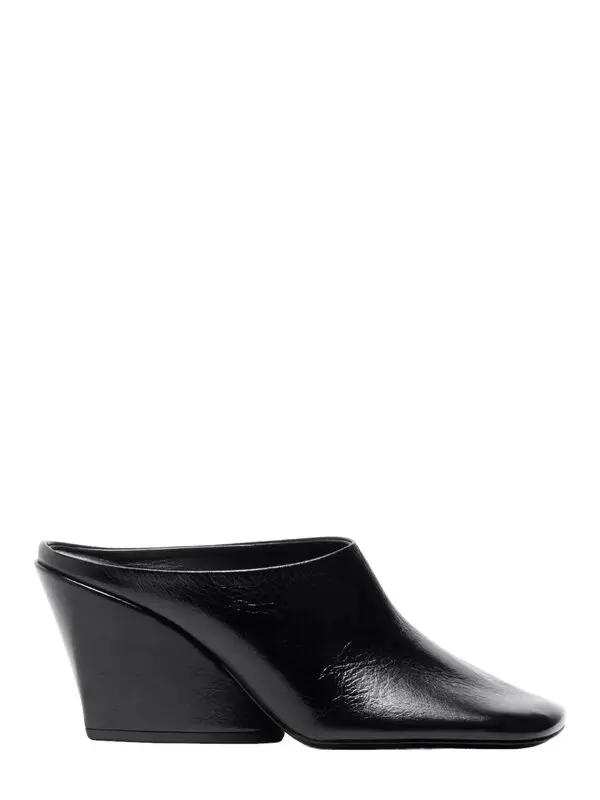 Proenza Schouler Slant Leather Mules - Black