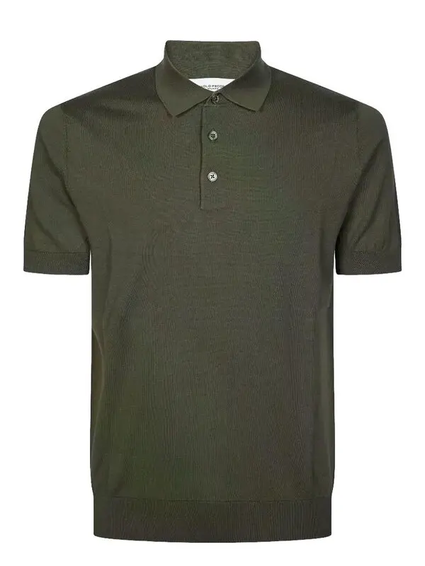 PAOLO PECORA Short Sleeve Polo Shirt - Green