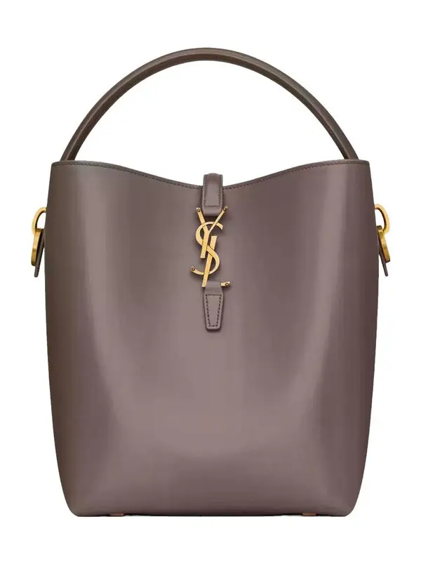 Saint Laurent Logo-plaque Top-handle Tote Bag - Grey