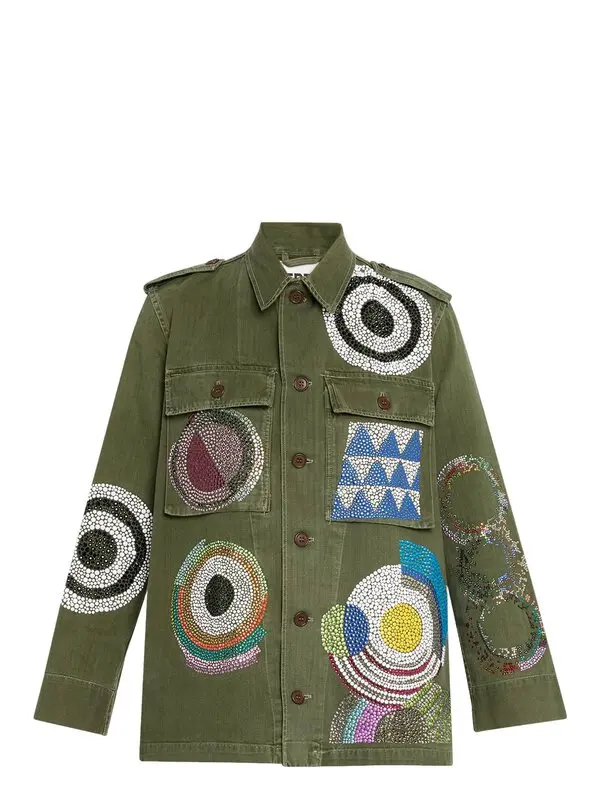 Libertine Sonia Crystal Utility Jacket - Army Green