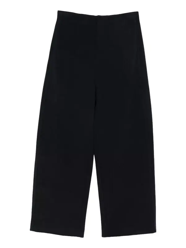 Max Mara Cropped High-waisted Trousers - Black