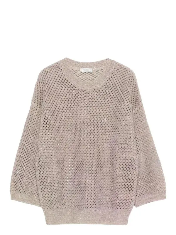 Peserico Open-knit Sweater - Neutrals