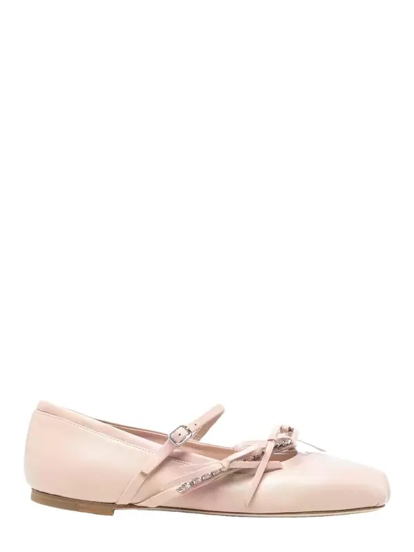 JIMMY CHOO Crystal-embellished Ballet Flats - Pink