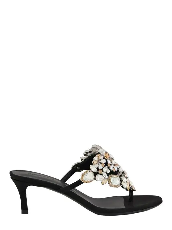 Rabanne Crystal-embellished Sandals - Black
