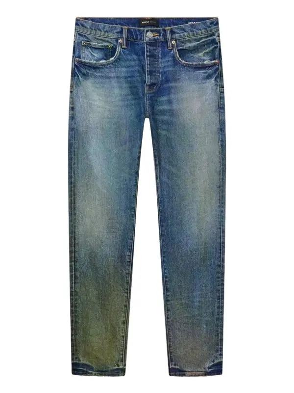 PURPLE BRAND Cracked Skinny Jeans - Blue