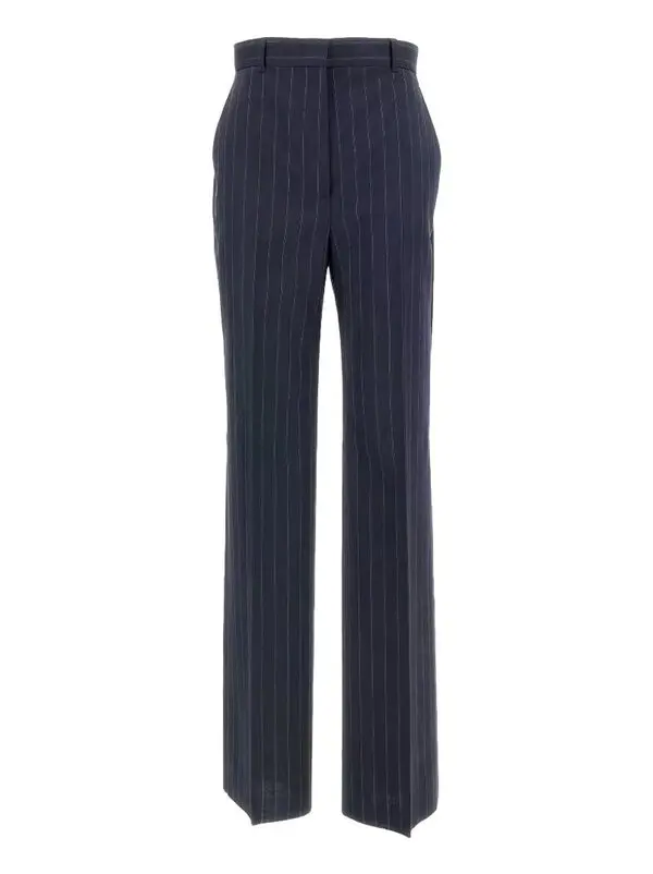 Max Mara Pinstripe Tailored Trousers - Blue