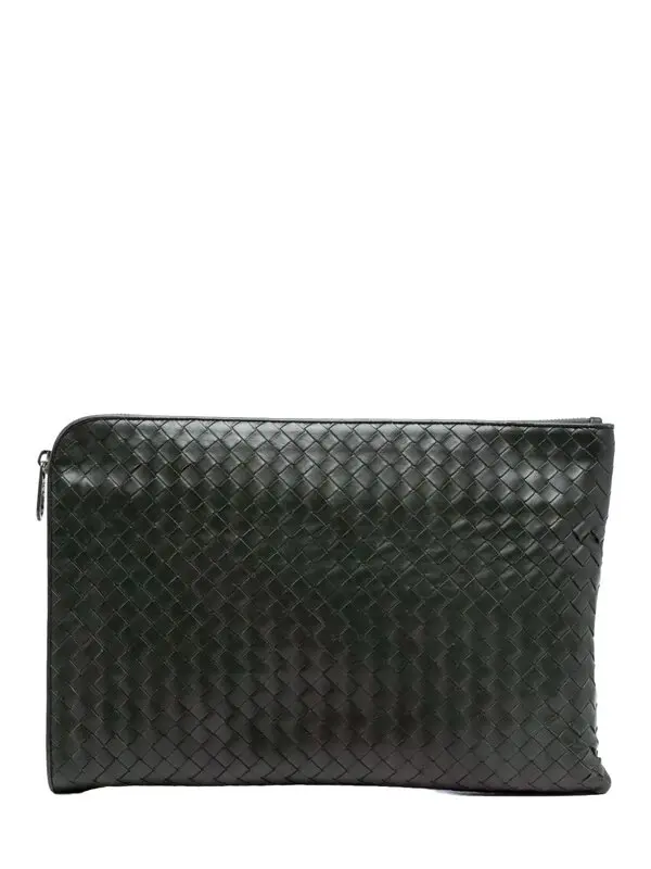 Bottega Veneta Large Nappa Intrecciato Document Case Clutch Bag - Black
