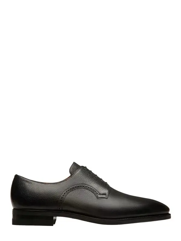 Bally Scrivani Hand-painted Leather Derby Shoes - Black