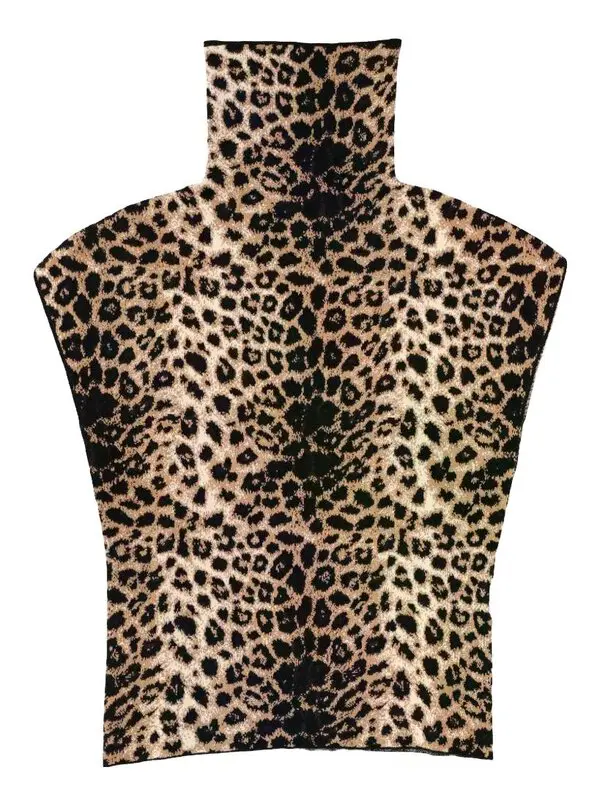 CIRCUS HOTEL Sleeveless Turtleneck Top - Neutrals