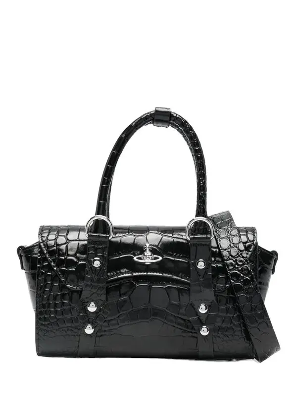 VIVIENNE WESTWOOD Bettina Orb-plaque Embossed Satchel - Black