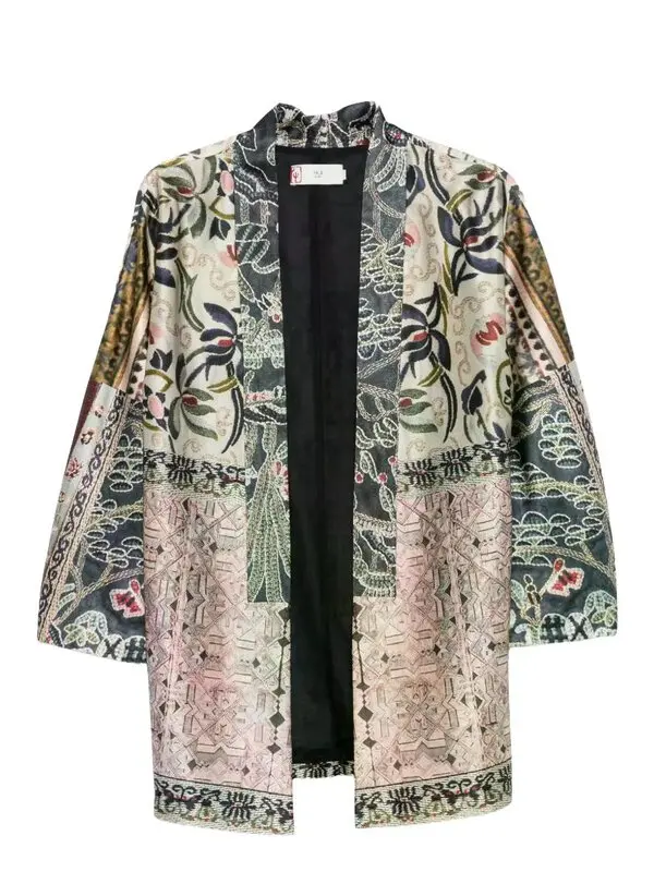 HUI MILANO Floral-print Jacket - Blue