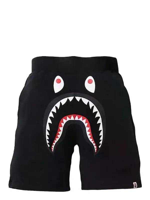 A BATHING APE Shark Sweat Shorts - Black