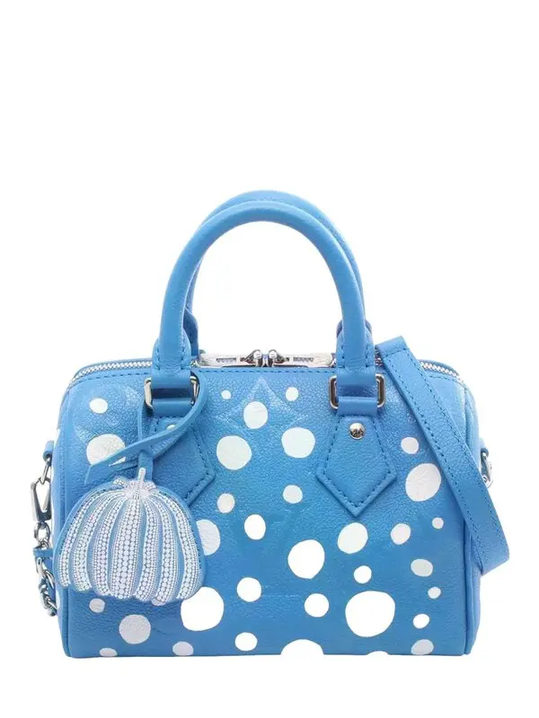 LOUIS VUITTON Yayoi Kusama Monogram Empreinte Speedy Bandouliere 20 Satchel - Blue