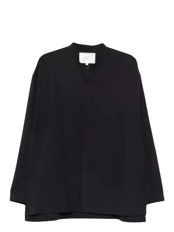 Studio Nicholson Collarless Shirt - Black