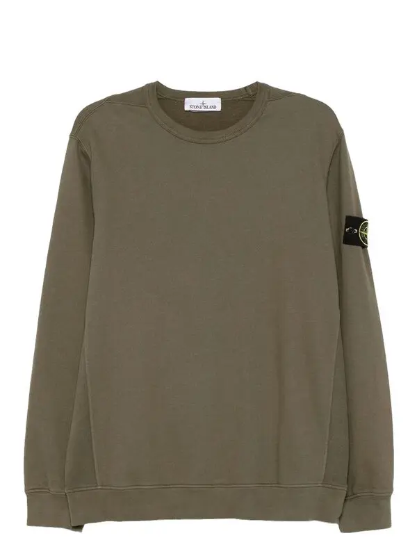 Stone Island Crew Neck Cotton Sweatshirt - Green