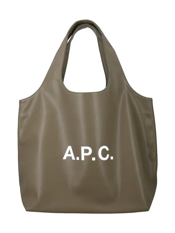 A.p.c. Ninon Tote Bag With Logo - Brown