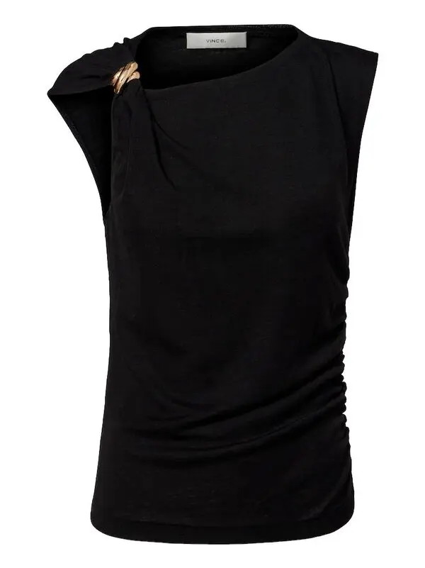 Vince Wool-blend Top - Black