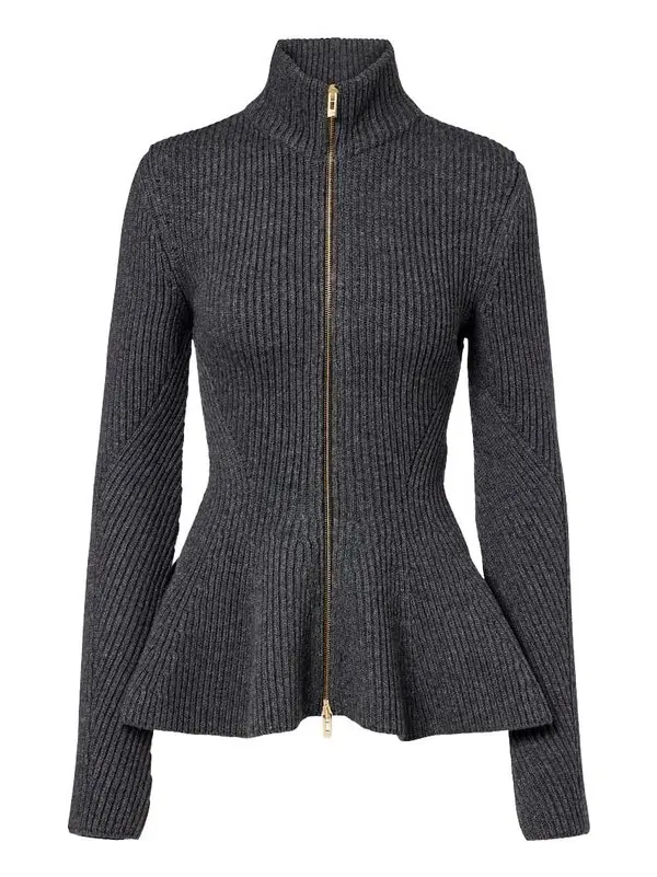Alaïa Wool And Cashmere Cardigan - Grey