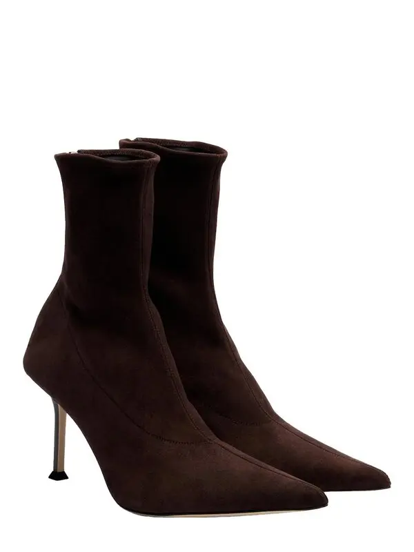 CHRISTEN Helix 75 Suede Ankle Boots - Brown