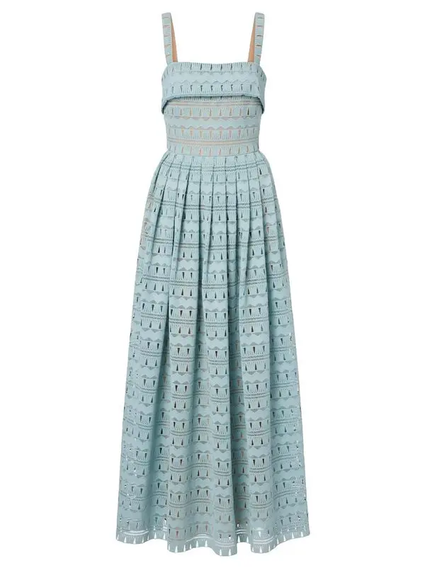 Elie Saab Macramé Gown - Blue