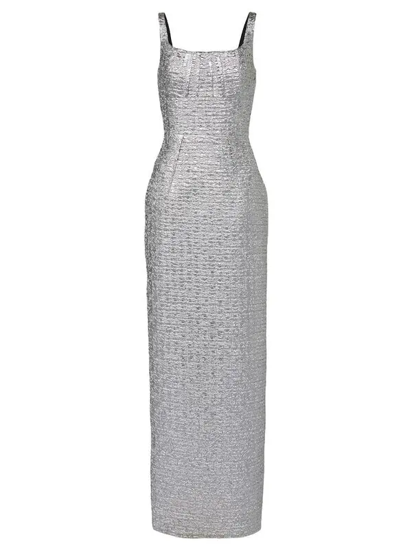 EMILIA WICKSTEAD Seersucker Gown - Silver