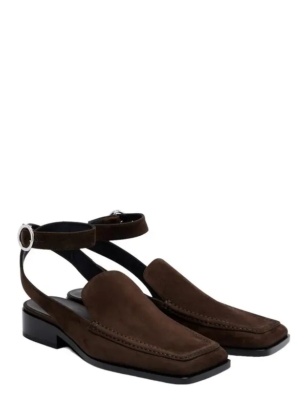 Alaïa Leather Flats - Brown
