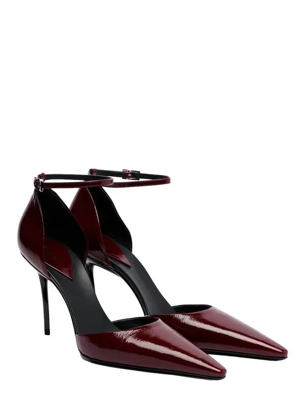 Alaïa 90 Leather Pumps - Burgundy