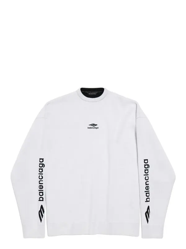Balenciaga 3b Sports Icon Ski Crewneck - White