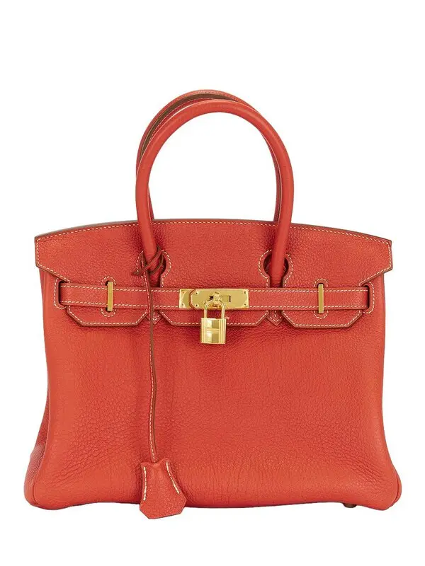 Hermès Togo Birkin 30 Handbag - Orange