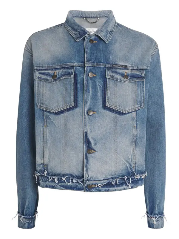 MAISON MARGIELA Distressed Denim Jacket - Blue