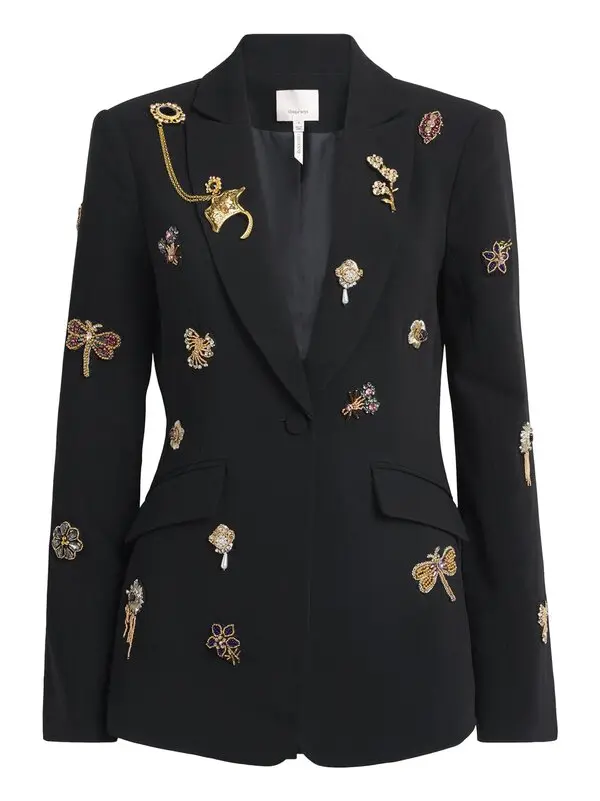 Cinq À Sept Cheyenne Embellished Blazer - Black