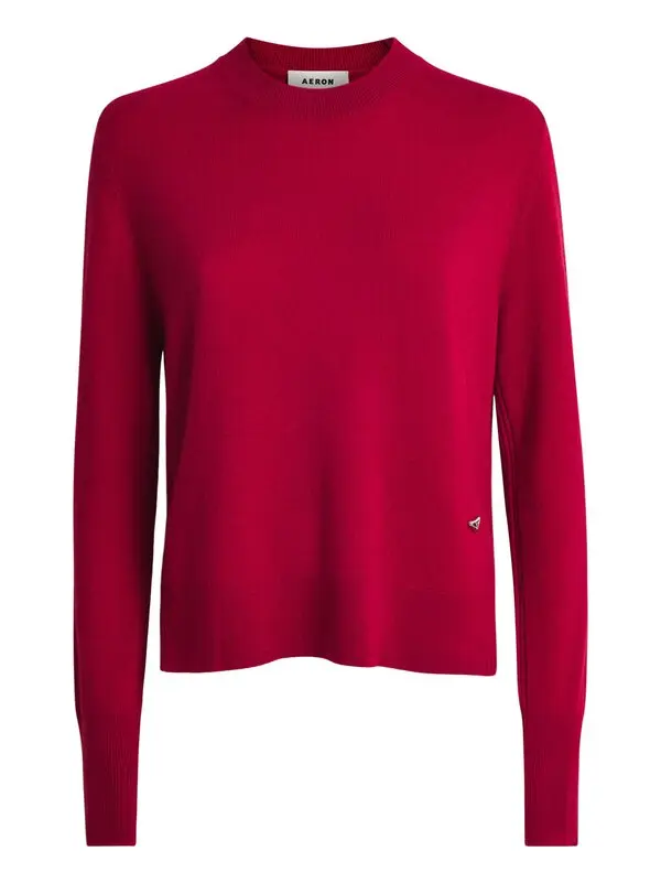 AERON Wool-cashmere Crew-neck Sweater - Red