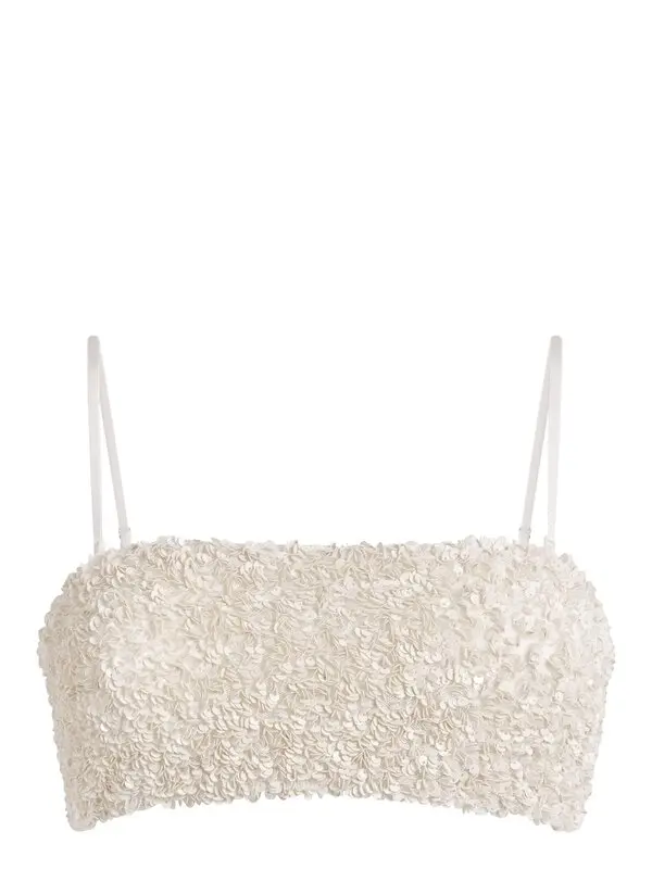 Camilla And Marc Sequinned Averio Crop Top - Ivory