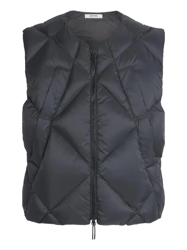 ABOUT:BLANK Diamond-quilted Down Gilet - Green