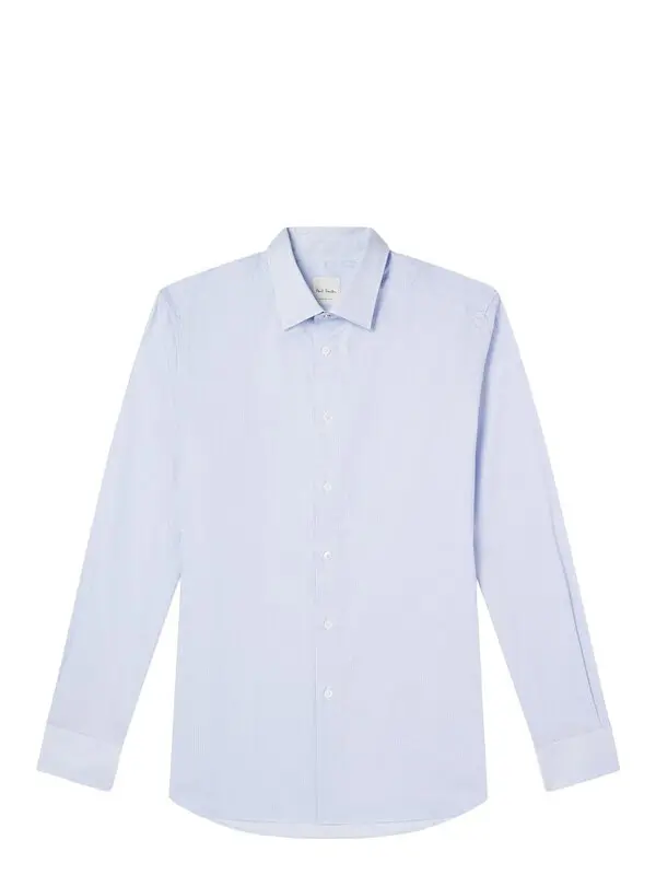 Paul Smith Striped Cotton-poplin Shirt - Blue
