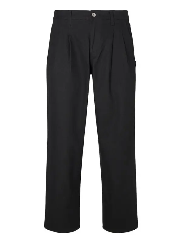 NEIGHBORHOOD Cropped Wide-leg Cotton-twill Trousers - Black